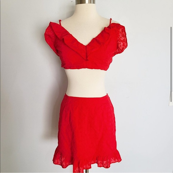 Sorella Moon | Skirts | Sorella Moon Set Revolve Ruffle Eyelet Skirt ...